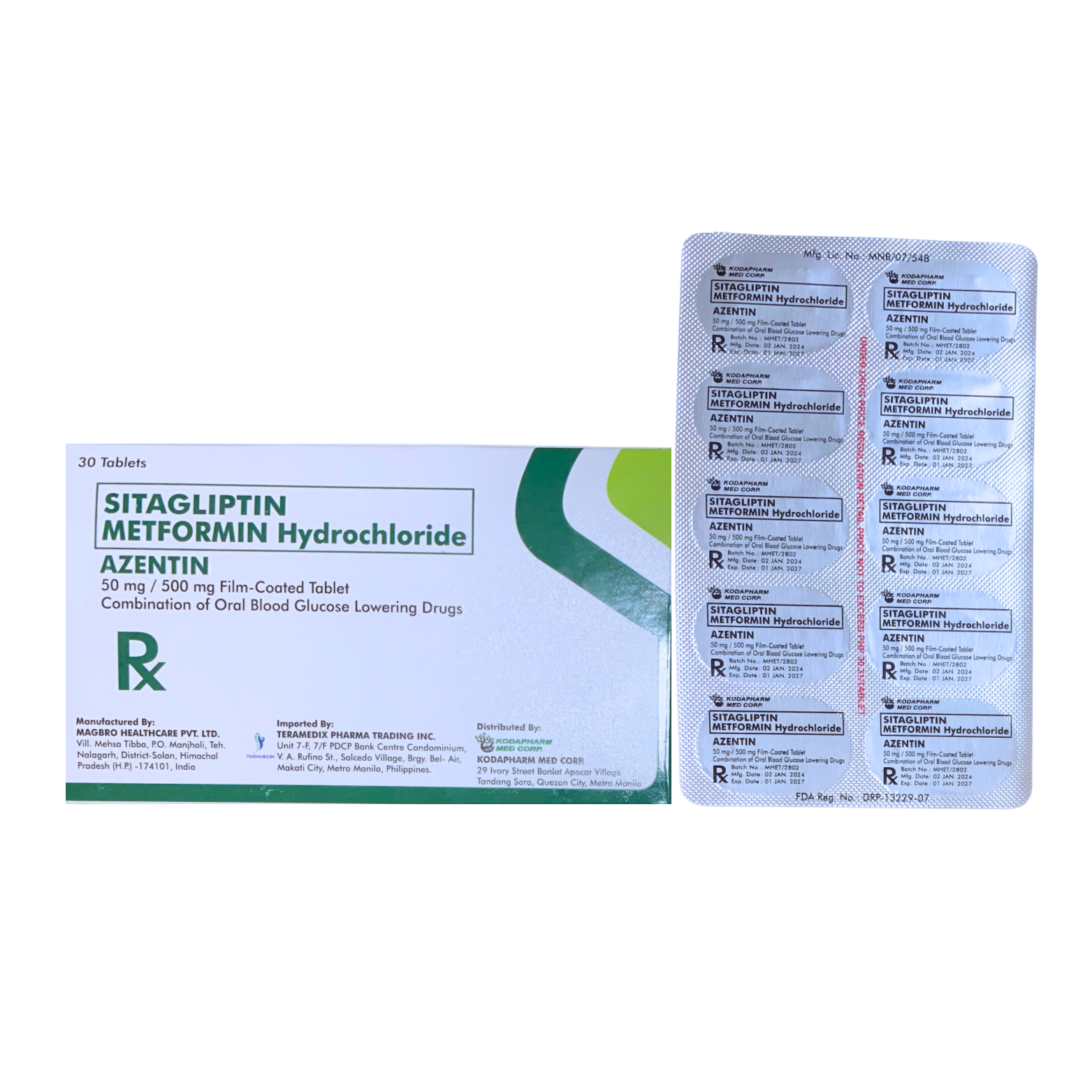 VELMETIA Sitagliptin + Metformin 50mg/500mg. Tablet x 1s – XalMeds