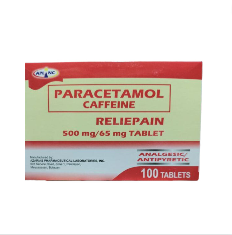 REXIDOL FORTE ( Paracetamol + Caffeine ) 500mg/65mg Tablet x 1 – XalMeds