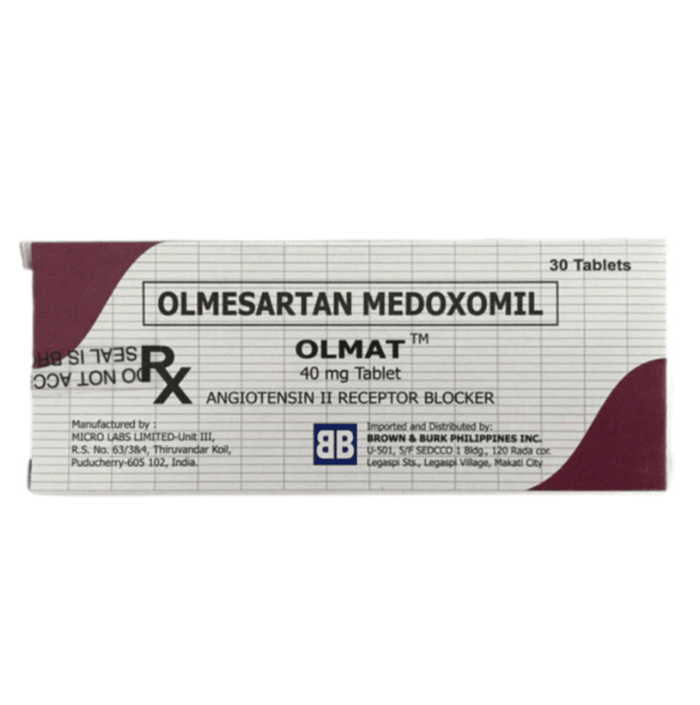 Olmesartan 40mg Tablet x 1 – XalMeds