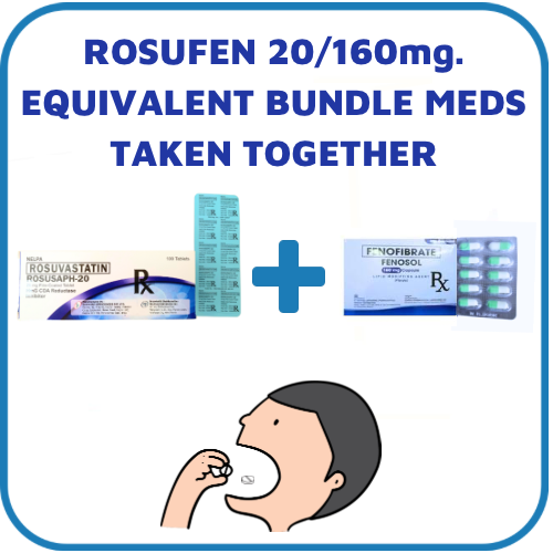ROSUFEN Fenofibrate + Rosuvastatin 160mg/20mg Tablet x 1 – XalMeds