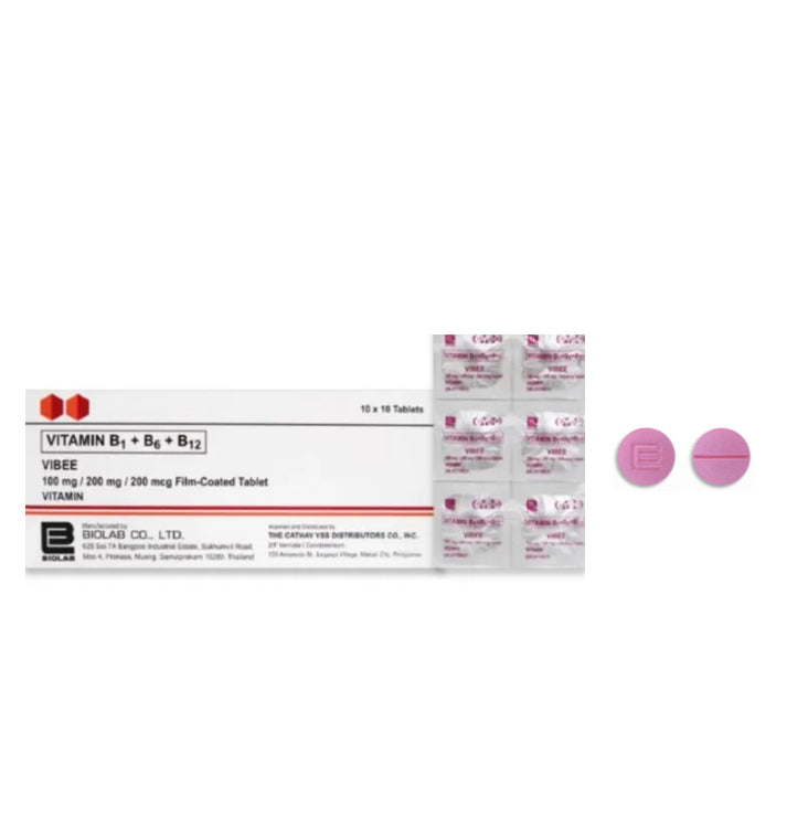 Vibee (Vitamin B1+B6+B12) 100mg/200mg/200mcg Tablet – XalMeds