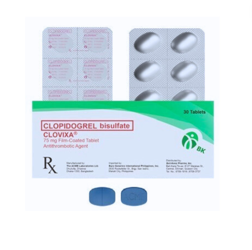 CLOVIXA Clopidogrel 75mg Tablet x 1 – XalMeds