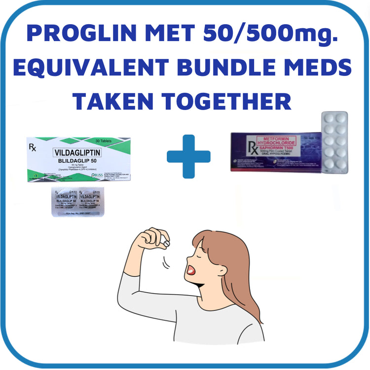 PROGLIN MET Vildagliptin + Metformin 50mg/500mg. Tablet x 1s – XalMeds