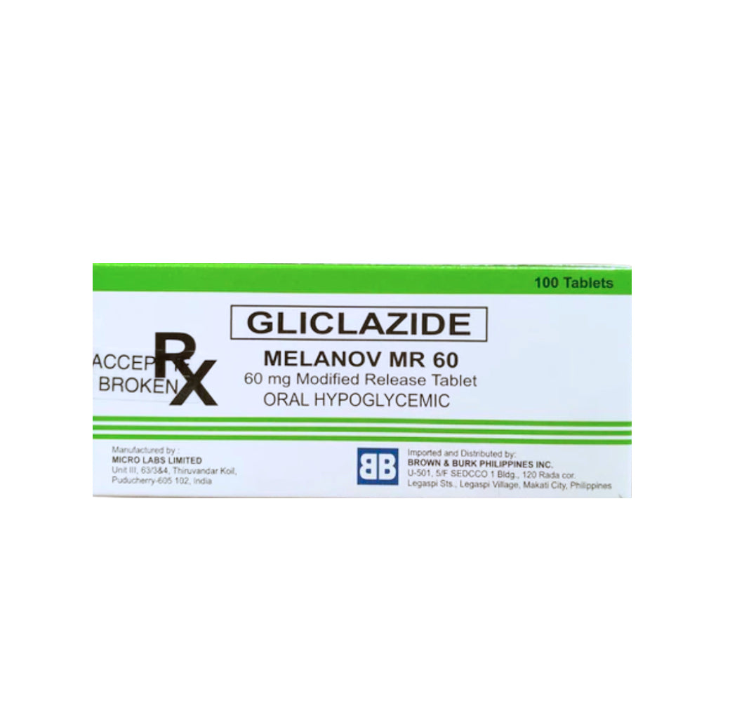 MELANOV MR Gliclazide 60mg Tablet x 1 – XalMeds