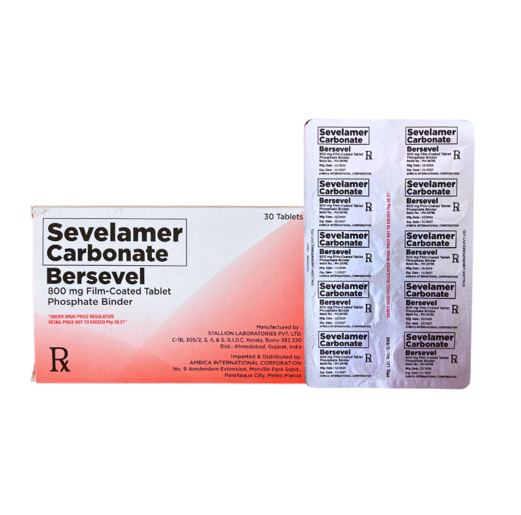 CORVELAM Sevelamer Carbonate 800 mg. Tablet x 1 – XalMeds