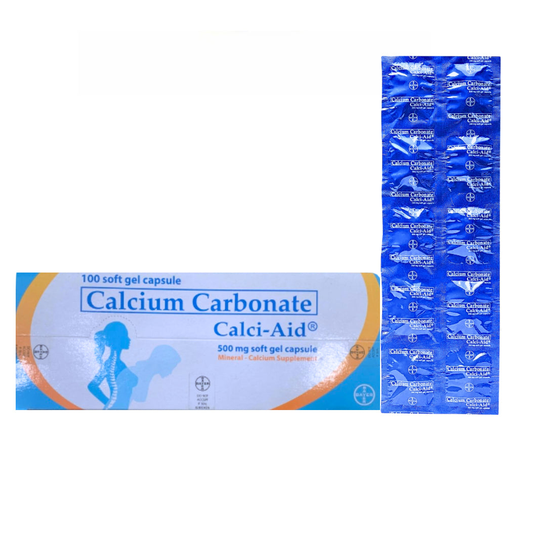CALCI AID Calcium Carbonate 500mg Tablet x 1 – XalMeds