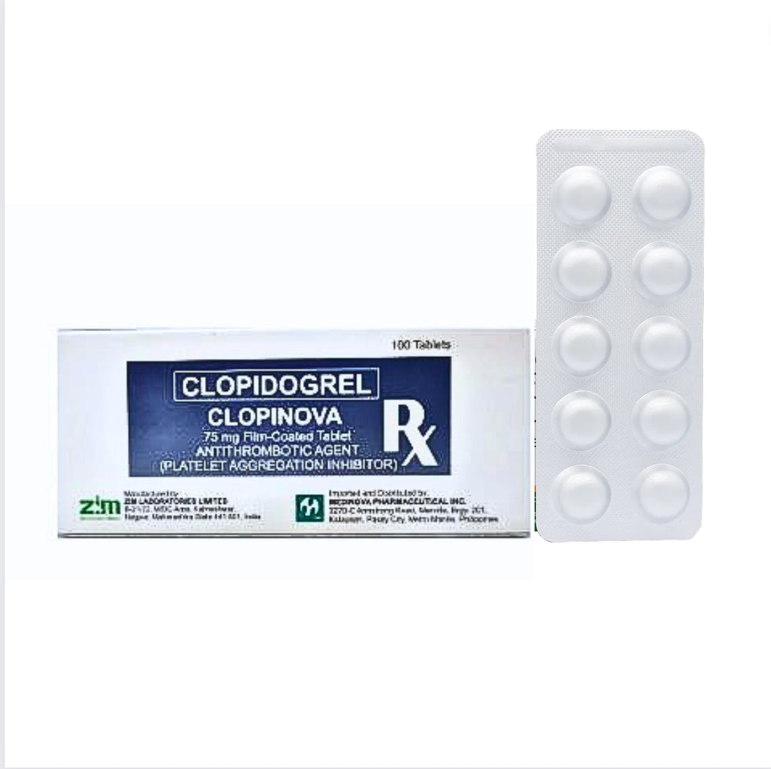 Clopidogrel 75mg Tablet x 1 – XalMeds
