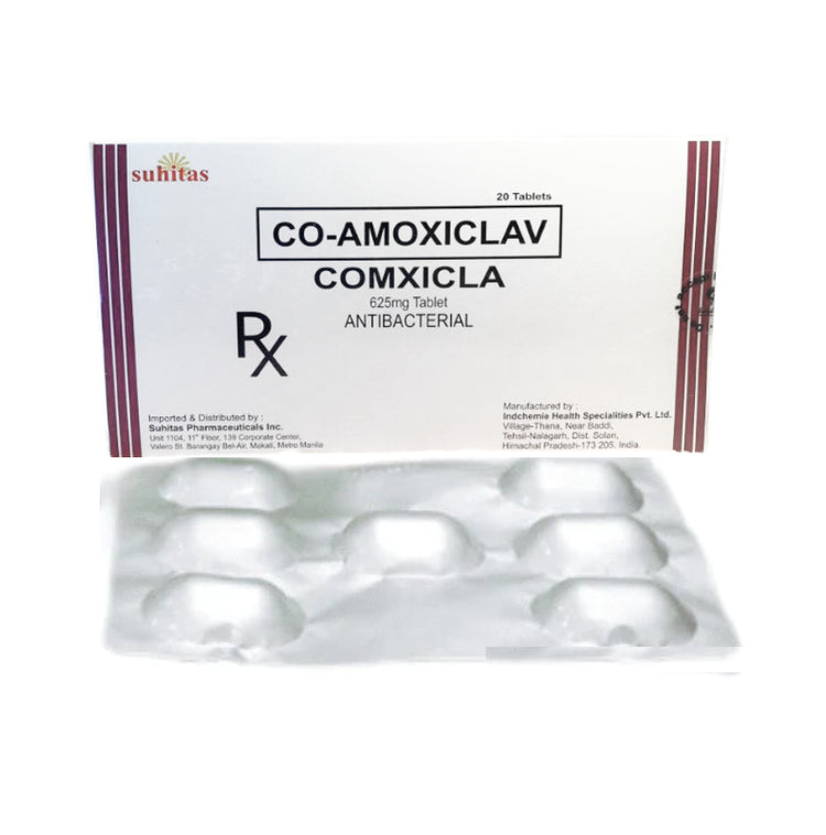 Co-Amoxiclav 625mg (Amoxicillin + Clavulanic Acid 500/125mg.) Tablet x ...