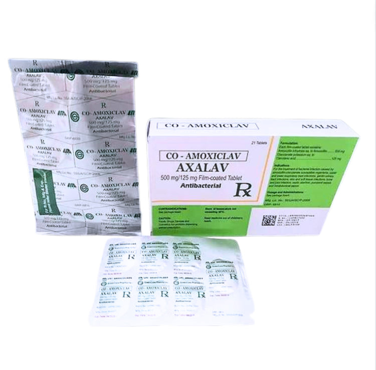 Co-Amoxiclav 625mg (Amoxicillin + Clavulanic Acid 500/125mg.) Tablet x ...