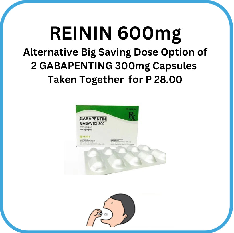 REININ Gabapentin 600mg Tablet x 1 – XalMeds