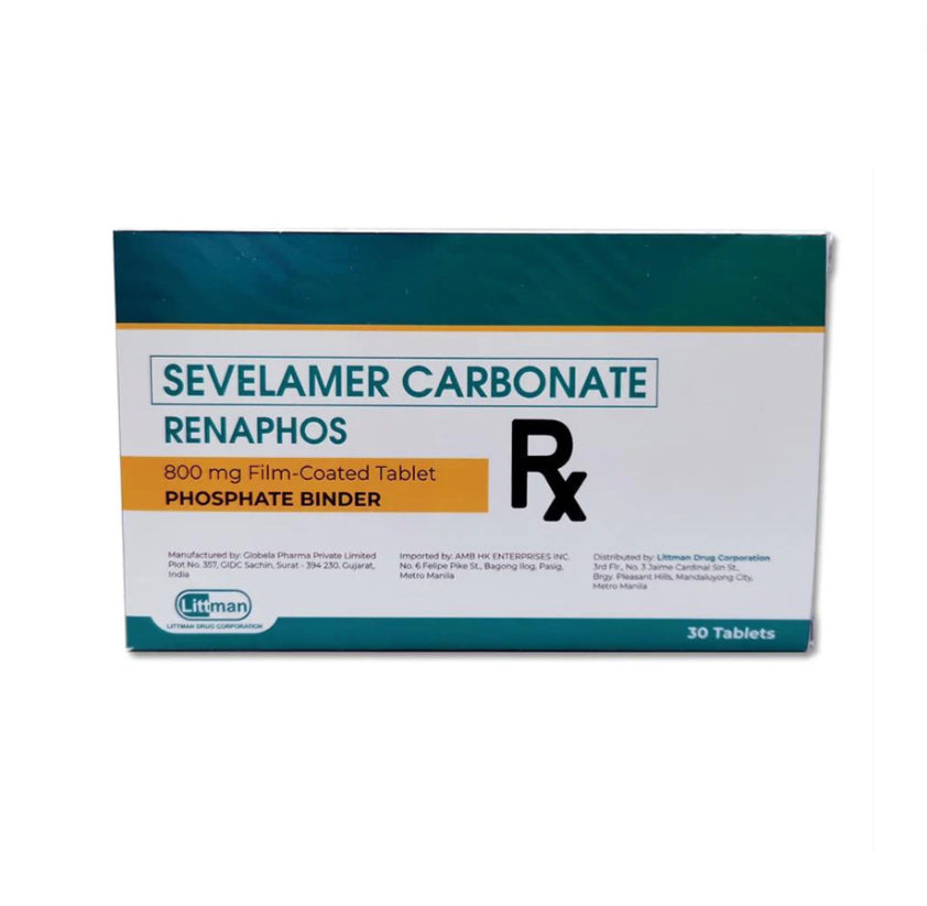 RENAPHOS Sevelamer Carbonate 800 mg. Tablet x 1 – XalMeds