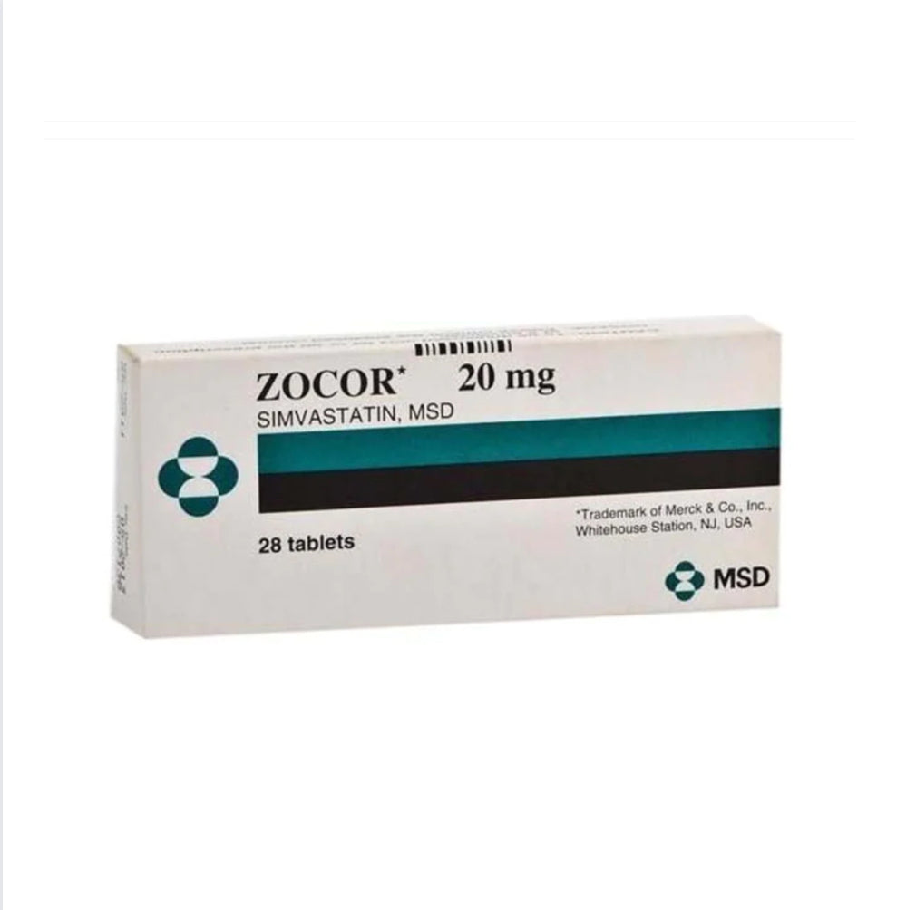 ZOCOR Simvastatin 20mg Tablet x 1 – XalMeds