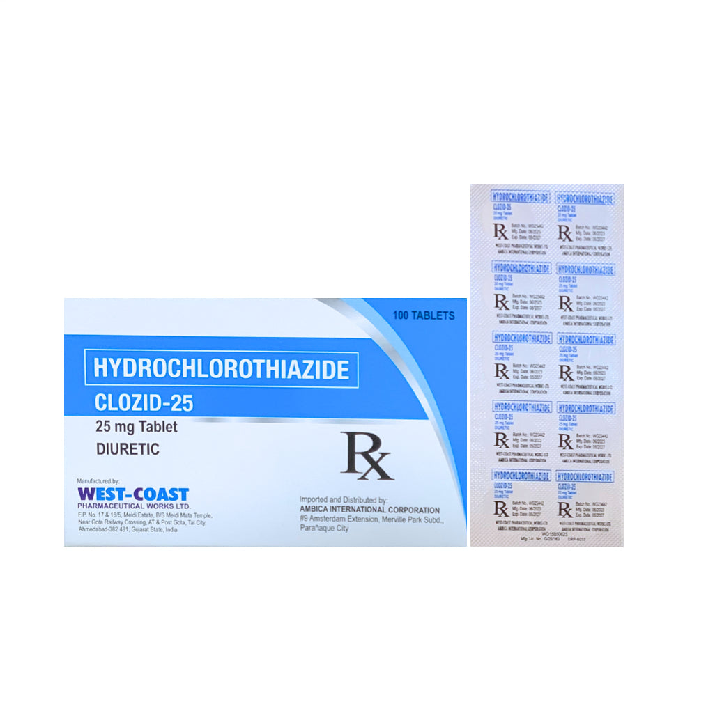 Hydrochlorothiazide 25mg Tablet x 1 – XalMeds