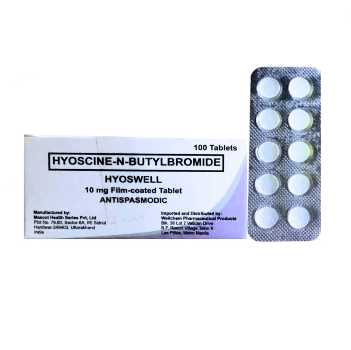 Hyoscine N-Butylbromide 10mg Tablet x 1 – XalMeds