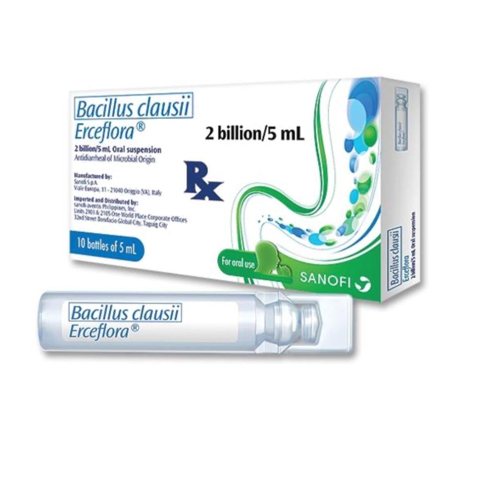 ERCEFLORA Bacillus Clausii 2B 5ml Oral Suspension Carpule – XalMeds