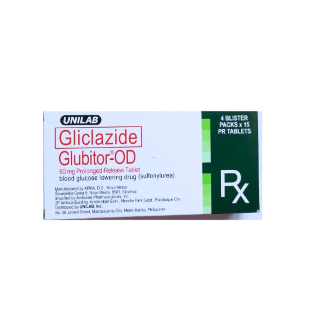 GLUBITOR OD Gliclazide 60mg Tablet x 1 – XalMeds