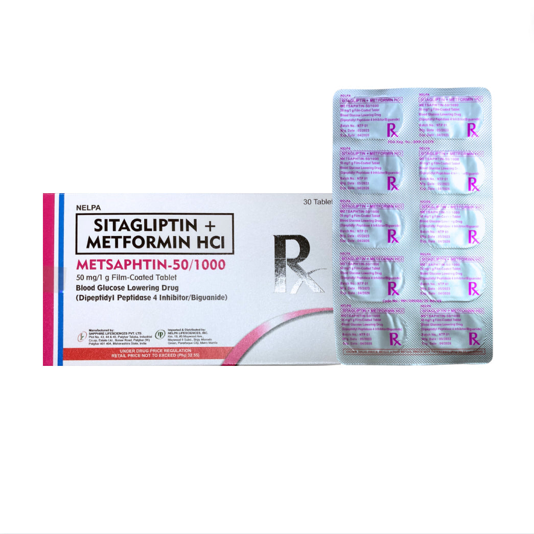 Sitagliptin + Metformin 50mg/1000mg. Tablet x 1s – XalMeds