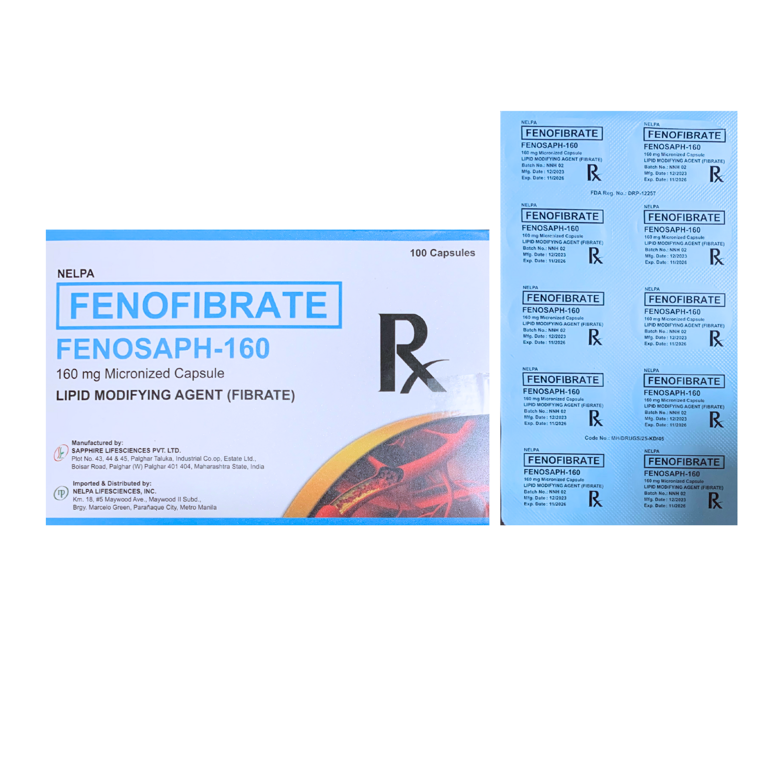 Fenofibrate 160mg Capsule x 1 – XalMeds