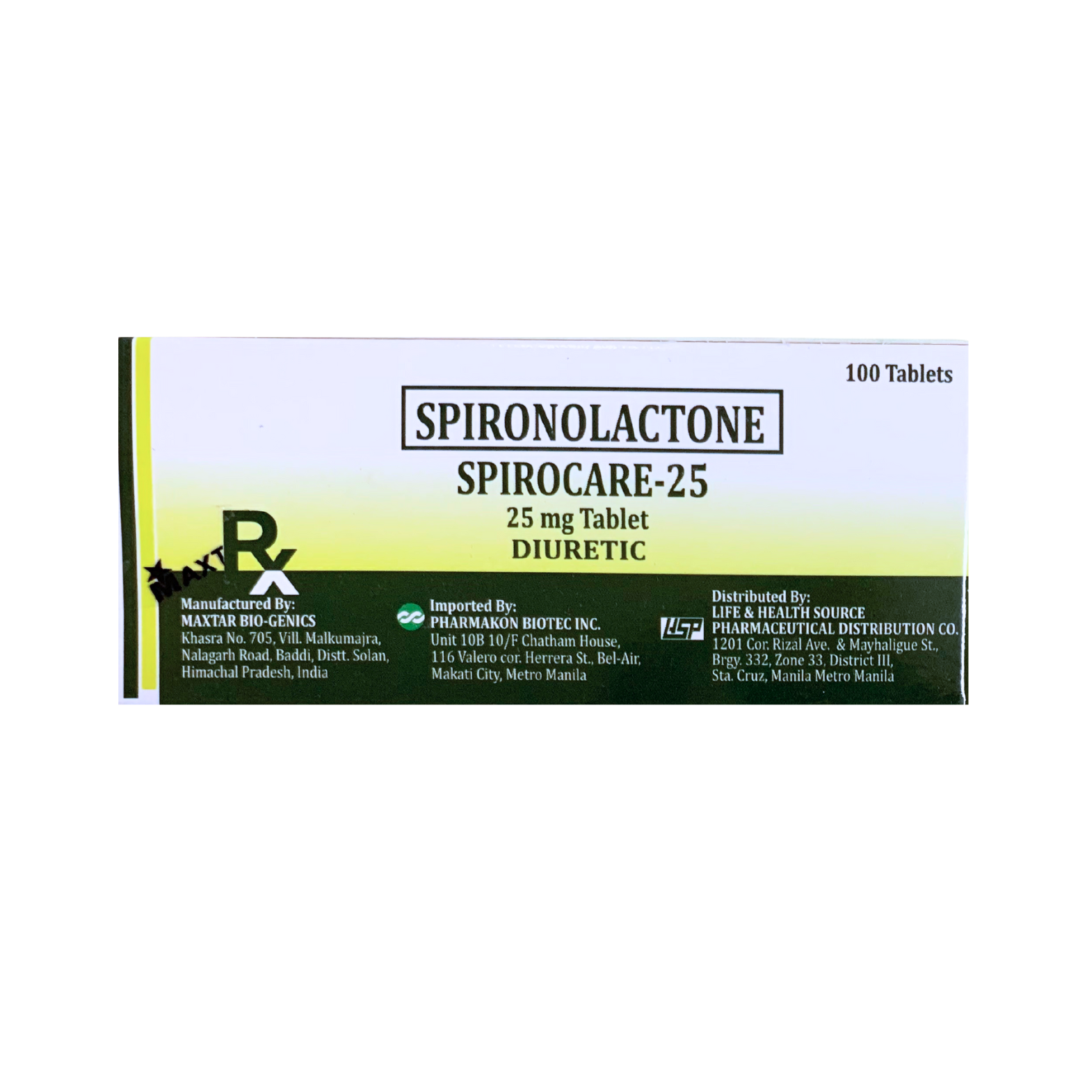 SPIROFAR ( Spironolactone ) 25mg Tablet x 1 – XalMeds