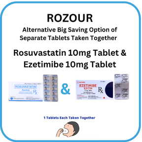 ROZOUR Ezetimibe + Rosuvastatin 10mg/10mg Tablet x 1 – XalMeds