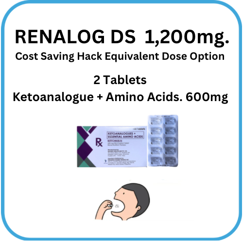 RENALOG DS Ketoanalogues + Essential Amino Acids 1,200mg Tablet x 1 ...