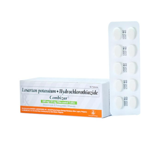 Combizar (Losartan + Hydrochlorothiazide) 100mg/25mg Tablet x 1 – XalMeds