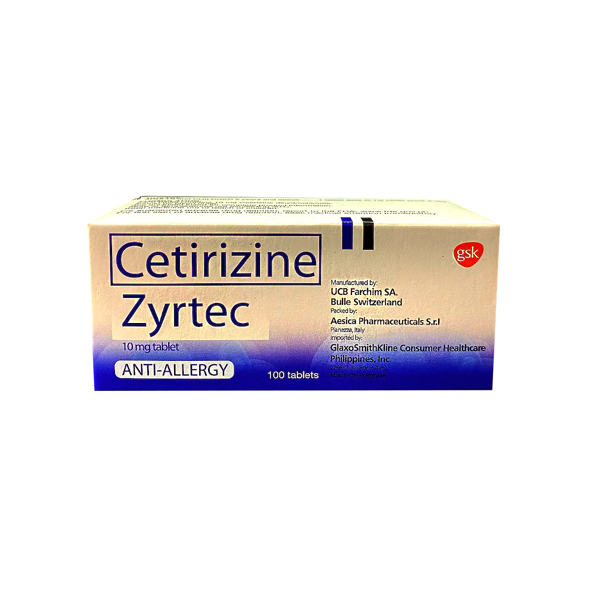 ZYRTEC Cetirizine 10mg Tablet x 1 – XalMeds