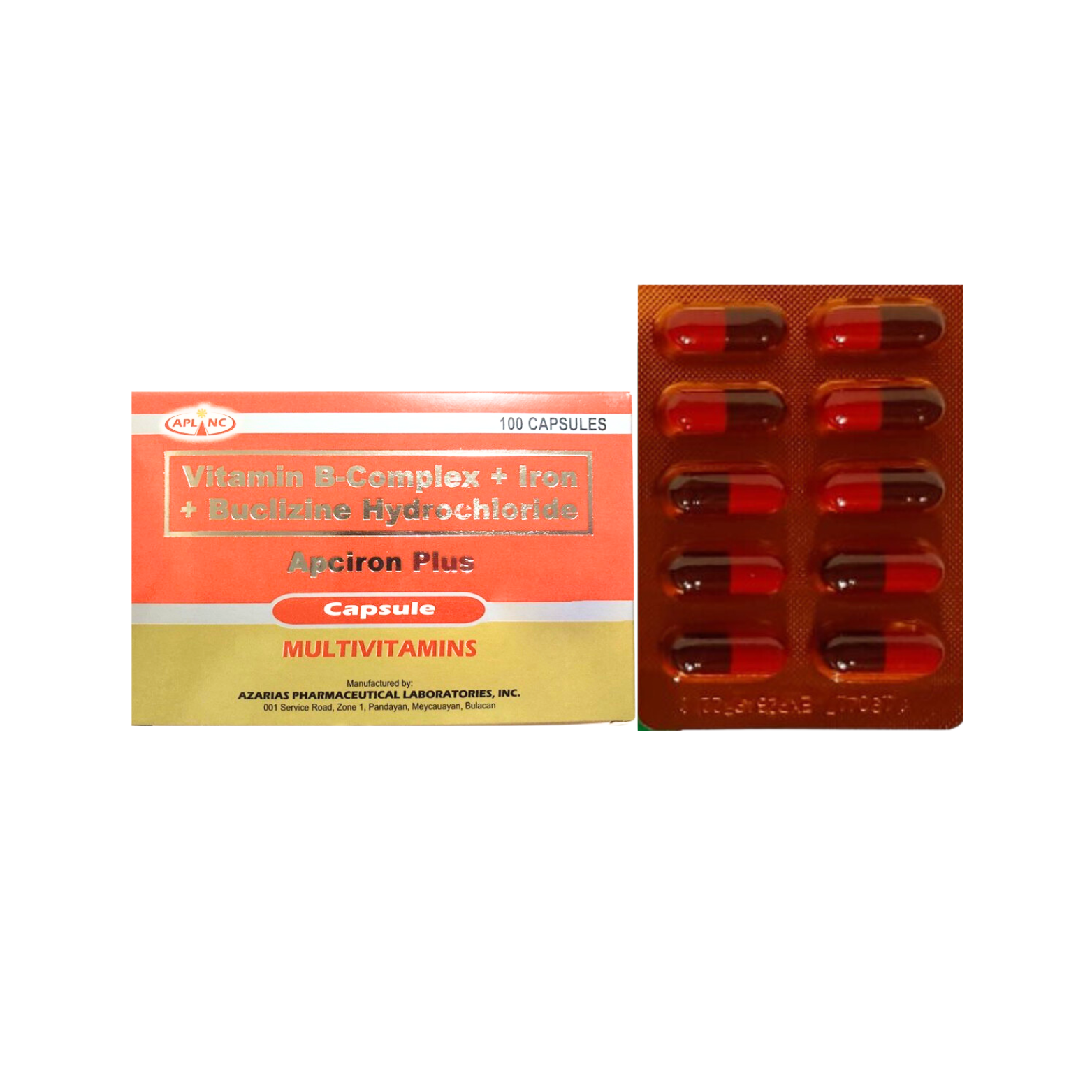 (APPEBON )Vitamins B Complex + Buclizine + Iron Capsule x 1 – XalMeds