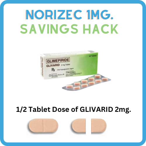 NORIZEC Glimeperide 1mg Tablet x 1 – XalMeds