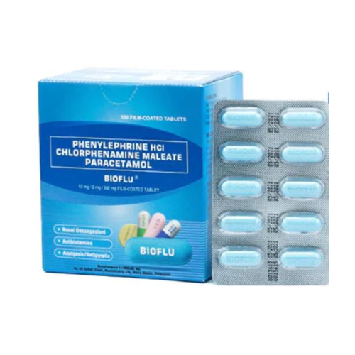 BIOFLU Paracetamol+Phenylephrine+Chlorphenamine 500/2/10mg Tablet x 1 ...