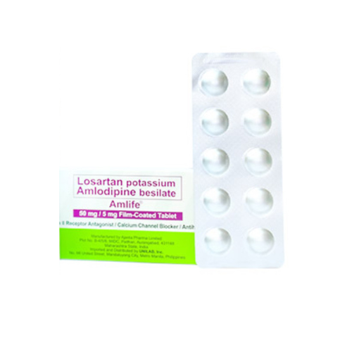 Amlife (Losartan + Amlodipine) 50mg/5mg Tablet x 1 – XalMeds