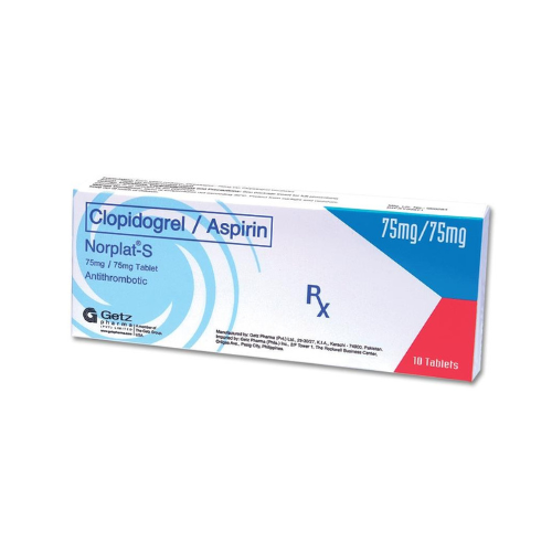 NORPLAT S Clopidogrel + Aspirin 75mg/75mg Tablet x 1 – XalMeds