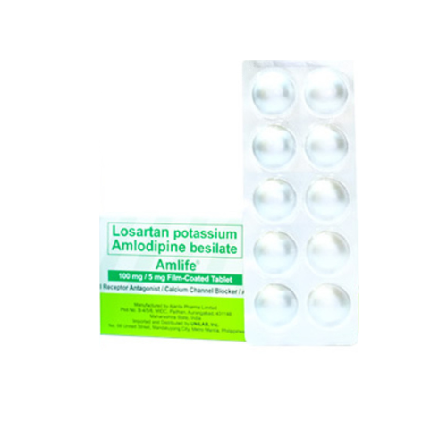 Amlife (Losartan + Amlodipine) 100mg/5mg Tablet x 1 – XalMeds