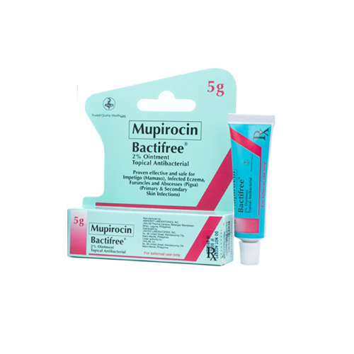 BACTIFREE Mupirocin 20mg/20% Ointment 5g. x 1 – XalMeds