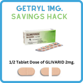 GETRYL Glimeperide 1mg Tablet x 1 – XalMeds
